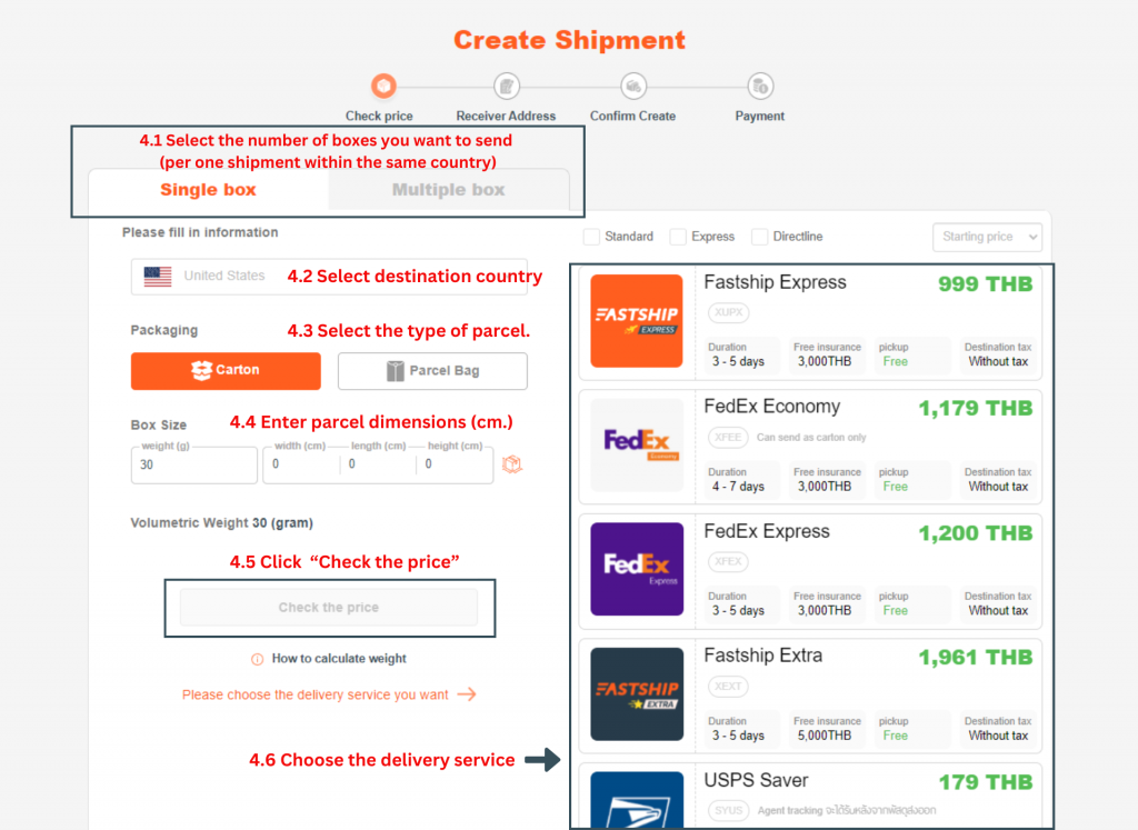 How to Create Shipment - Fastship.co
